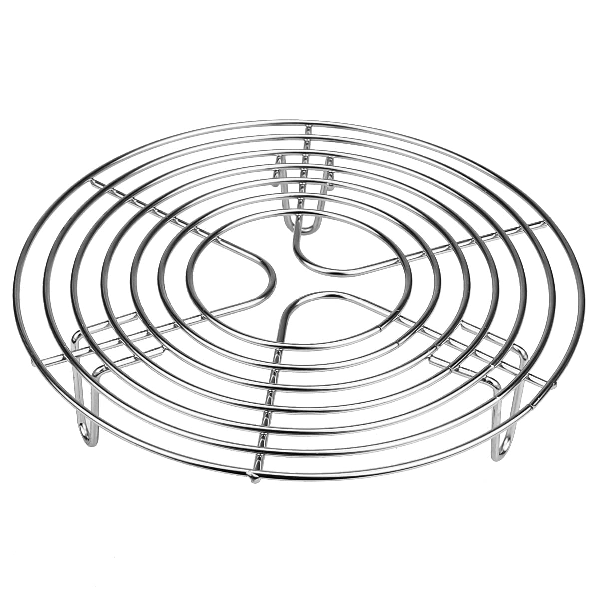 DOERDO Round Cooking Rack Multi-Purpose Stainless Steel Grilling Rack Steamer Rack Cooling Rack for Baking Canning Cooking, 20x20x4CM