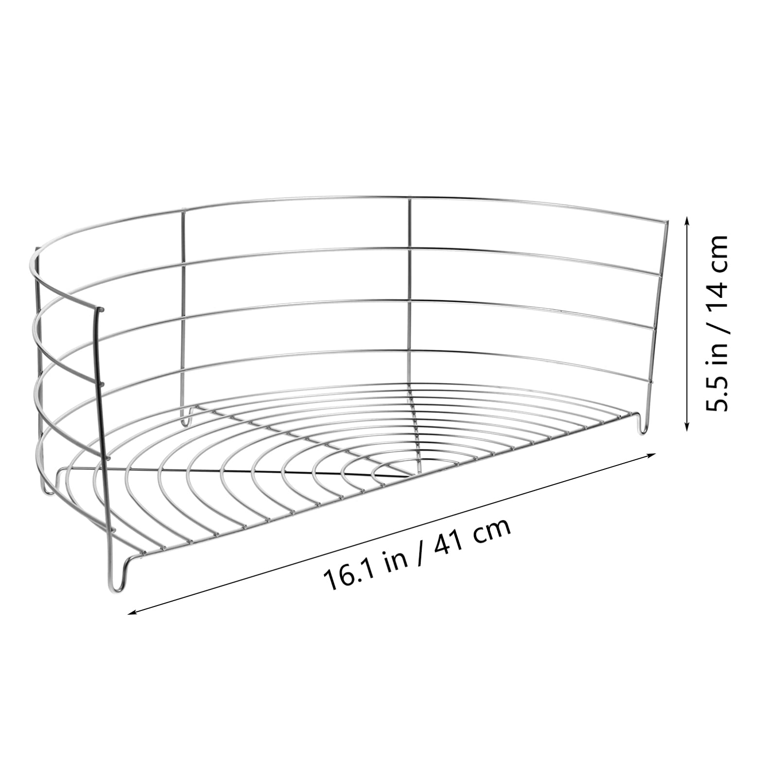 BESTonZON Oil Drain Frying Rack Half Round Cooling Rack Stainless Steel Tempura Draining Rack Wok Fry Pan Pot for Fry Pan Drainer Rack 40CM Outdoor Cookware