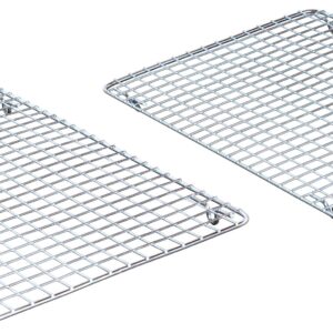 DecoBros 2 Pack 10x16 inches Cooling Rack Wire Steel Pan Grade, Chrome