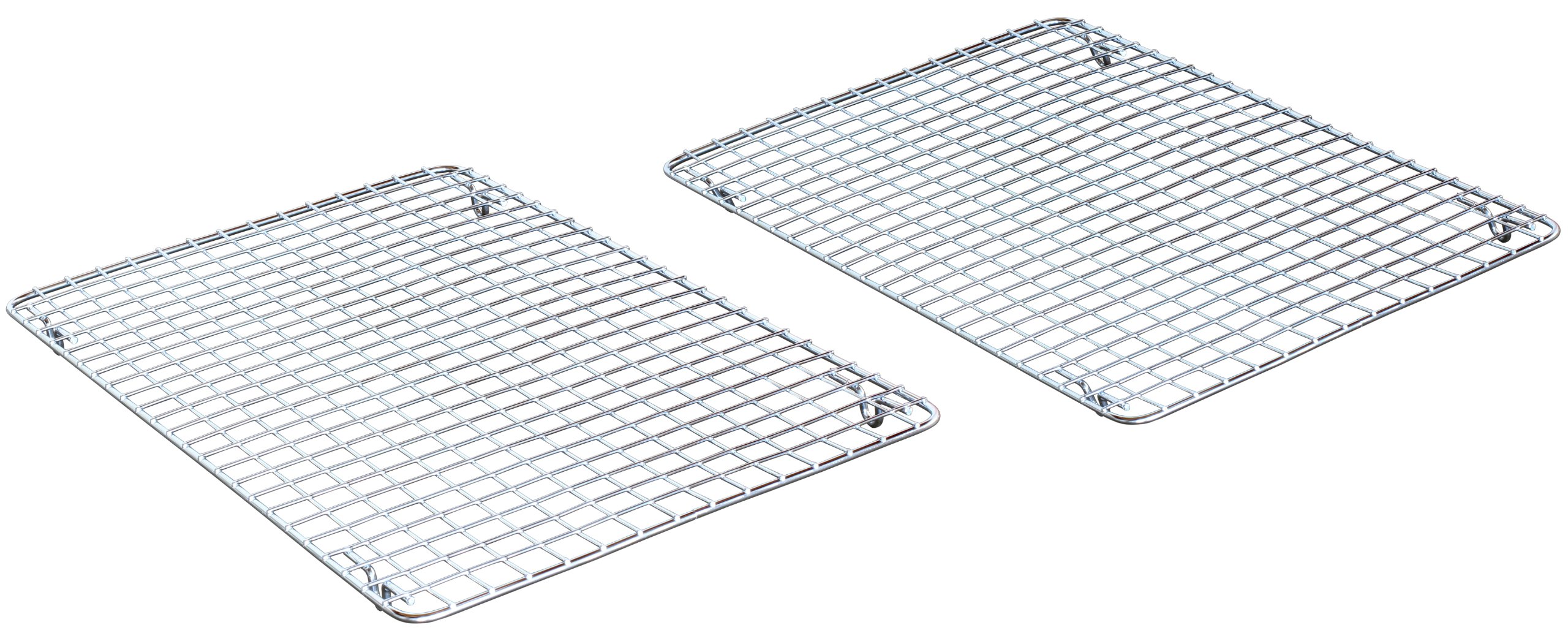 DecoBros 2 Pack 10x16 inches Cooling Rack Wire Steel Pan Grade, Chrome