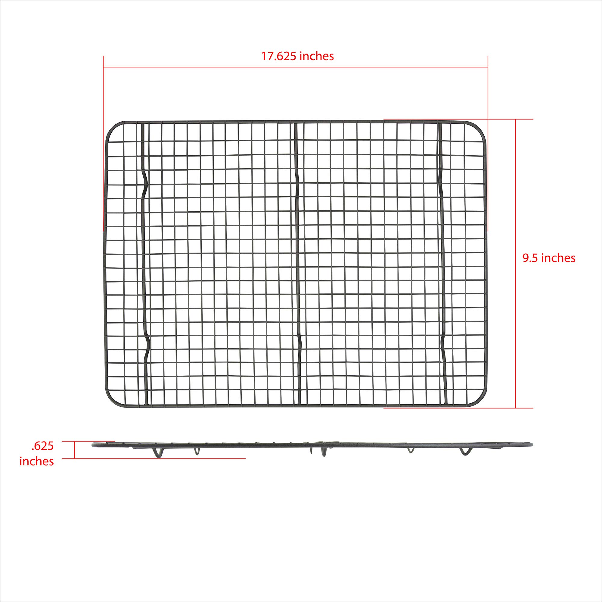 Taste of Home® Set of 2-17.5 x 12.5-inch Non-Stick Metal Cooling Rack