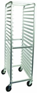 crestware 20-tier aluminum bun pan rack, silver