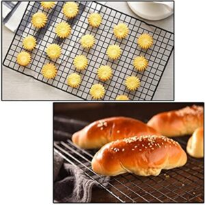 NatureMan Set of 2 Baking Cooling Rack, 16" x 10"Nonstick Wire Baking Rack，for Cooking, Roasting, Grilling, Easy to Clean