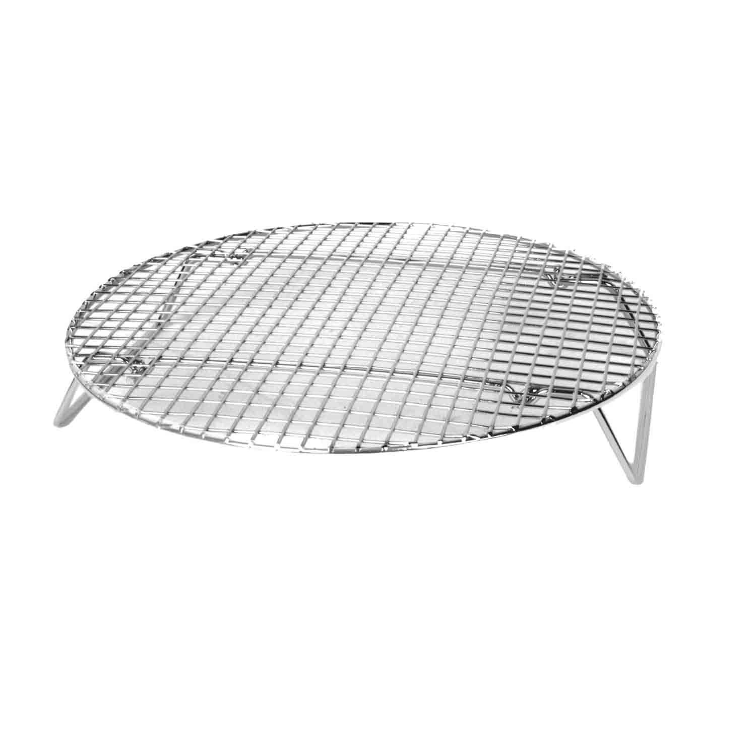 Excellante Nickel Plated Round Cooling/ Steamer Rack, 17-3/4-Inch