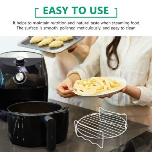 SHERCHPRY Air Fryer Cooking Rack Stainless Steel Steamer Rack 7 Inch Air Fryer Rack Cooking Steaming Cooling Racks Grill Basket for Air Fryer Pressure Cooker Accessories Veggie Steamer