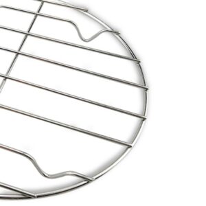 SHERCHPRY Round Baking Rack Metal Grill Rack Round Wire Rack Stainless Steel Cooling Racks Pizza Baking Rack for Oven Air Fryer