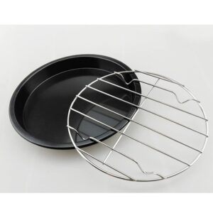 SHERCHPRY Round Baking Rack Metal Grill Rack Round Wire Rack Stainless Steel Cooling Racks Pizza Baking Rack for Oven Air Fryer