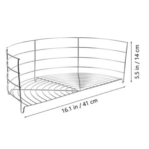 BESTonZON Filter Oil Net Oil Strainer Rack Semi Circular Oil Wire Cooling Rack Pasta Drying Rack Cooling Racks for Cooking and Baking Drain Rack Stainless Oil Drain Stand Holder Oil Drain Frying Rack