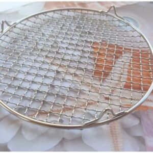 Stainless Steel Round Wire Baking Cooling Rack with Legs for Airfryer Oven, Nonstick Cooling Roasting Rack Net Grill Barbecue Rack for Cooling Cookie Bread Cake (250mm/9.8")