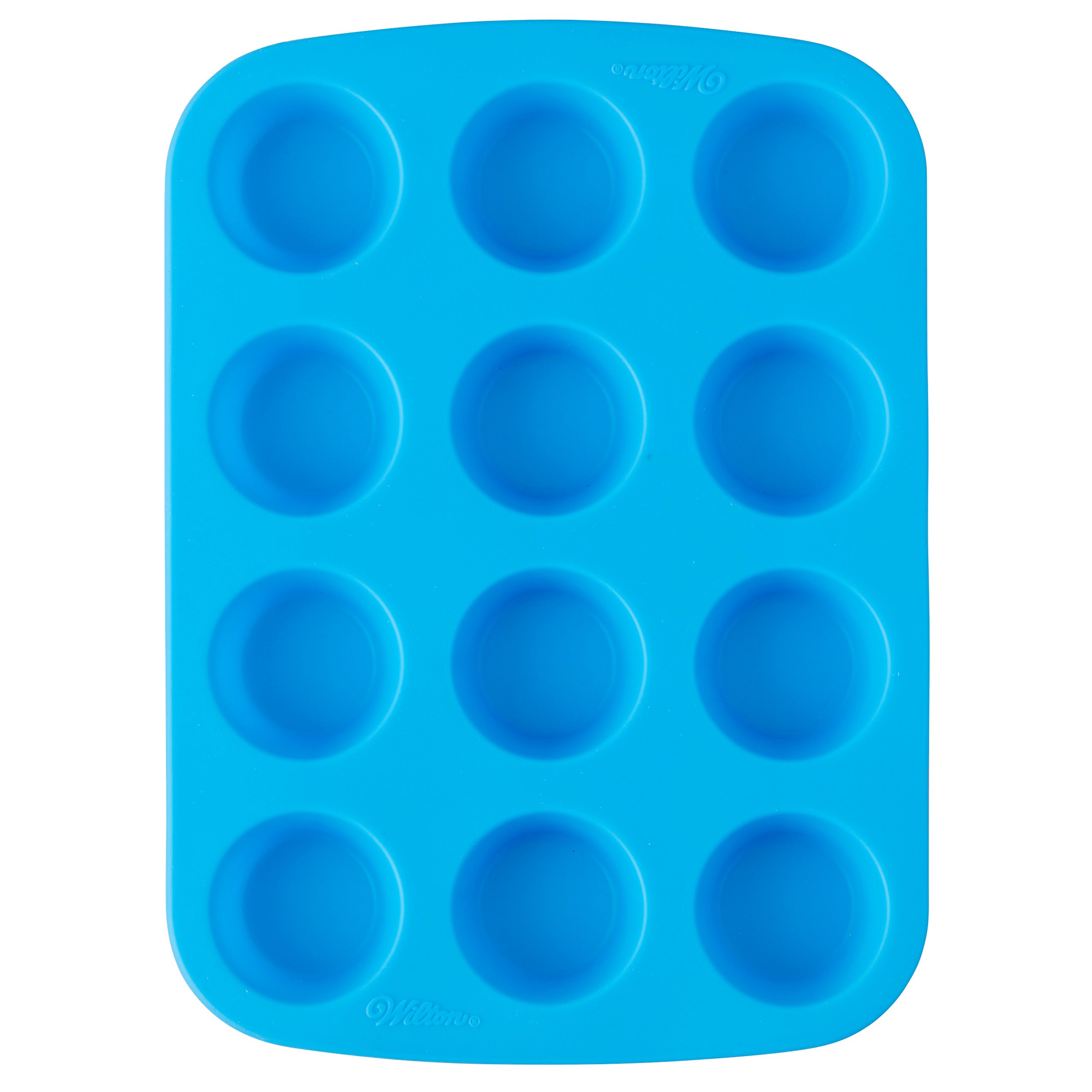 Wilton Easy-Flex Silicone Mini Muffin Pan, 12-Cup, Blue