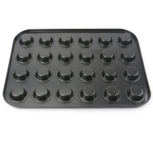 Kingrol 24-Cup Nonstick Mini Cupcake & Muffin Pans, Carbon Steel Baking Pans - 2 Pack