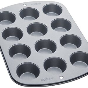 Wilton Recipe Right Muffin Pan, Mini 12 Cup, Gray