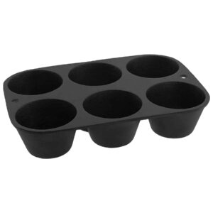 old mountain 10122 cast iron muffin pan - 6 impression