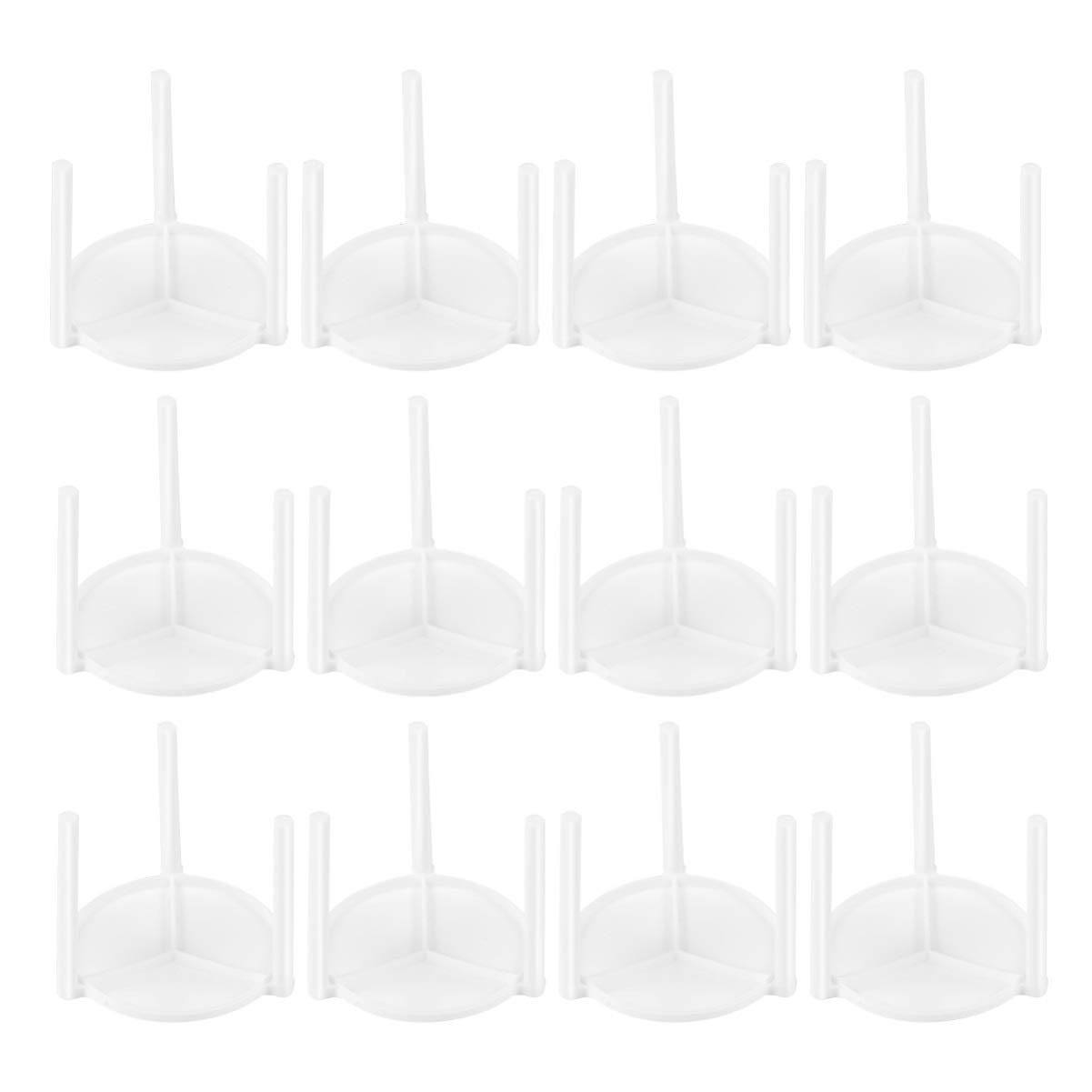 Toyvian 100pcs Pizza Saver Stand White Plastic Pizza Tripod Stack for Restaurant Container Pizza boxes