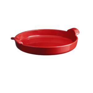 emile henry 12" deep dish pizza pan | burgundy