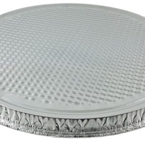 PACTOGO 12" Round Aluminum Foil Pizza Pan - Disposable Waffle Bottom Baking Sheets Made in USA (Pack of 12)