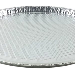 PACTOGO 12" Round Aluminum Foil Pizza Pan - Disposable Waffle Bottom Baking Sheets Made in USA (Pack of 12)