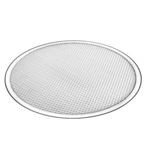 Tosnail 2 Pack 12 Inches Seamless Aluminum Pizza Screen Pizza Pan with Holes Pizza Mesh