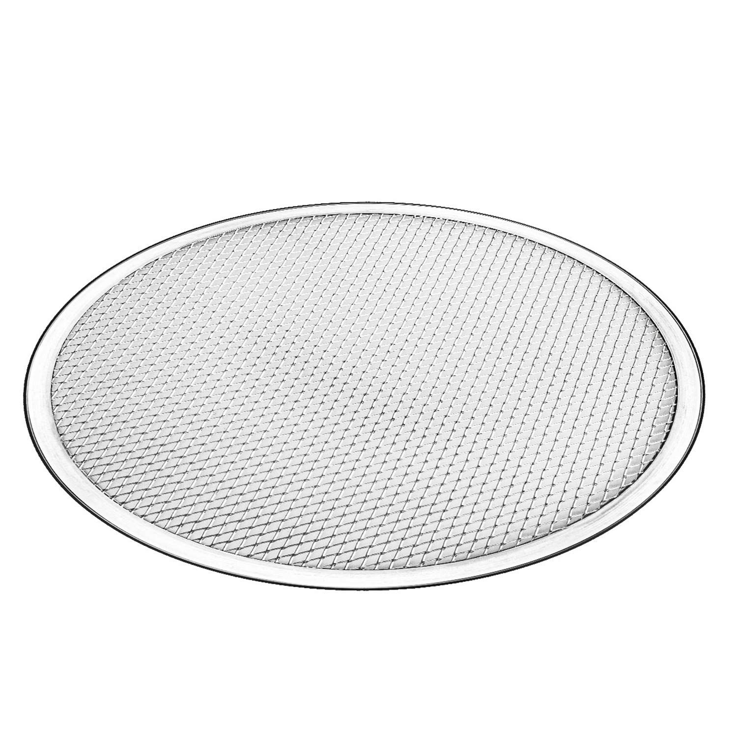 Tosnail 2 Pack 12 Inches Seamless Aluminum Pizza Screen Pizza Pan with Holes Pizza Mesh