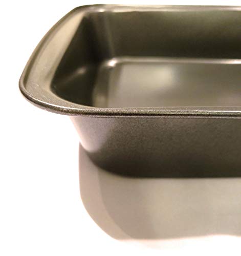 April Supply 9 inch by 14 inch Detroit Style Deep Dish Square Pizza Pan with Sauce Ladle Sicilian Rectangular Bake Dish with Stainless Steel Ladle