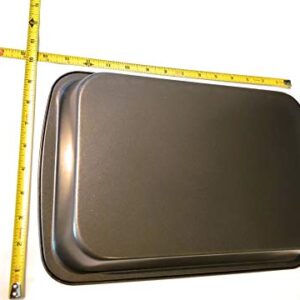 April Supply 9 inch by 14 inch Detroit Style Deep Dish Square Pizza Pan with Sauce Ladle Sicilian Rectangular Bake Dish with Stainless Steel Ladle