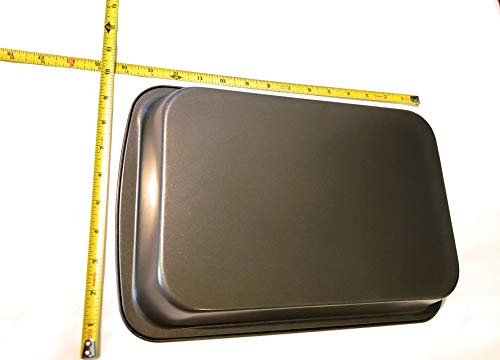 April Supply 9 inch by 14 inch Detroit Style Deep Dish Square Pizza Pan with Sauce Ladle Sicilian Rectangular Bake Dish with Stainless Steel Ladle