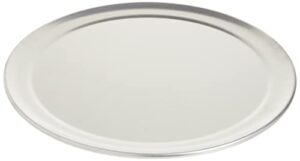 winco 11 inch aluminum winware pizza tray with wide rim