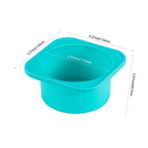 KEVJES Stackable Silicone Artisan Pizza Dough Proofing Proving Containers with Lids-3 pack-500ml portion (Blue)