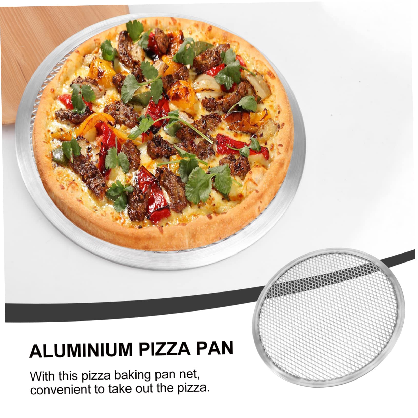 KICHOUSE Pizza Pan Pizza Oven for Grill Nonstick Bakeware Sets Pizza Screen 16 Inch Pizza Mesh Metal Pizza Baking Screen