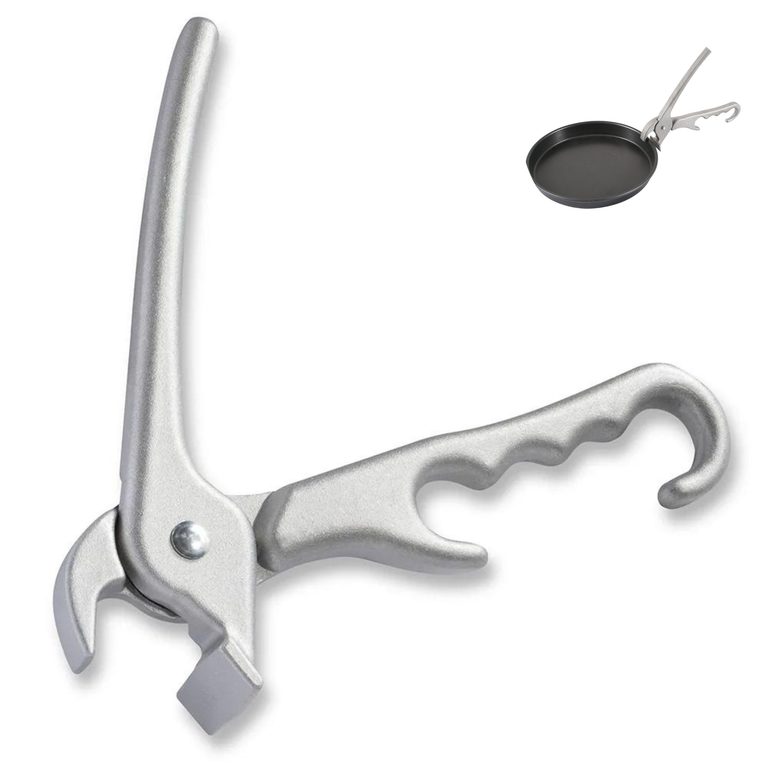 Vollrath Pizza Pan Gripper, 8 Inch Cast Aluminum, Pizza Pans Grabber, Iron Tray Holder, Oven Gripper Clips, Camping Pot Lifter, Baking Tool and Kitchen