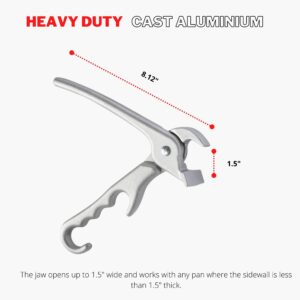 Vollrath Pizza Pan Gripper, 8 Inch Cast Aluminum, Pizza Pans Grabber, Iron Tray Holder, Oven Gripper Clips, Camping Pot Lifter, Baking Tool and Kitchen