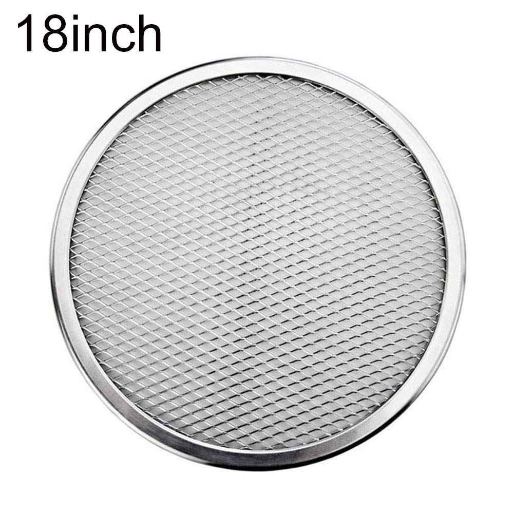 CONSTR 18 Inch Aluminum Pizza Screen - Commercial Grade Pizza Screen - Round Non-stick Mesh Pizza Screen Pan Baking Tray Bakeware Tool