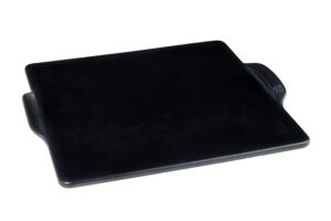 emile henry 14" x 14" square pizza stone | charcoal