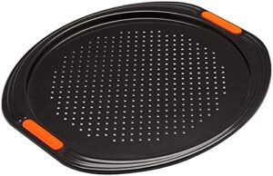 le creuset toughened non-stick bakeware pizza pan, black