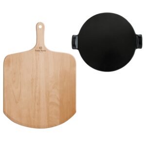 emile henry 2-piece pizza set | charcoal