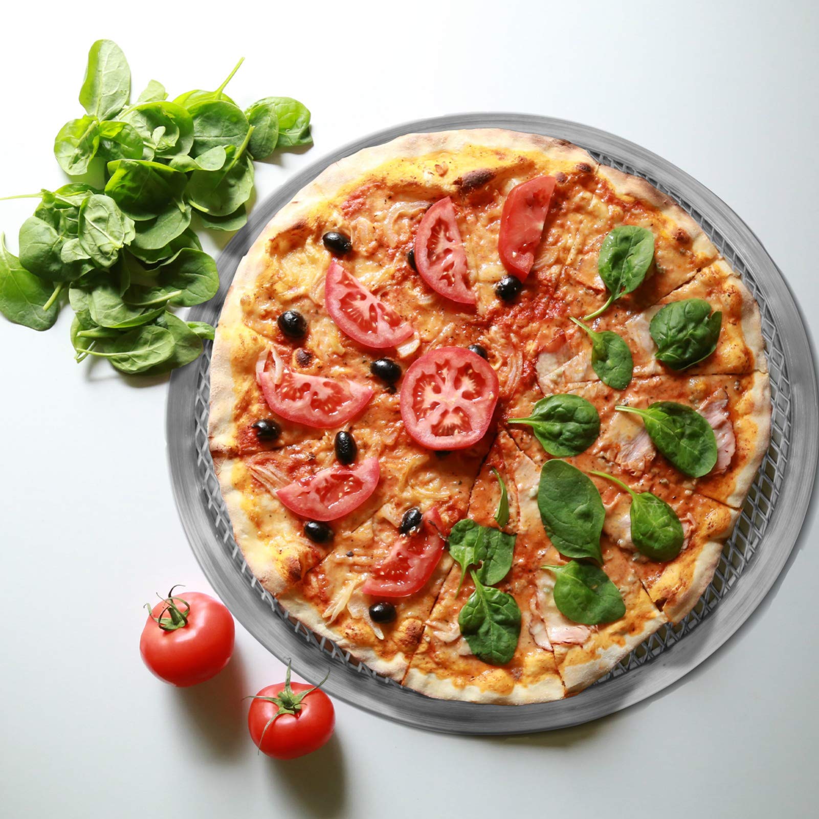 DOITOOL Nonstick Pizza Pan 20 Inch Round Bakeware Perforated Pizza Fries Bread Cookies Baking Pan for Home Kitchen Oven