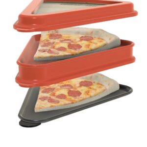 PIE-POD™ - Double Decker - Reusable Pizza Crisper and Pizza Storage Crisper Pan Heats to Over 400'F in the Microwave Oven!