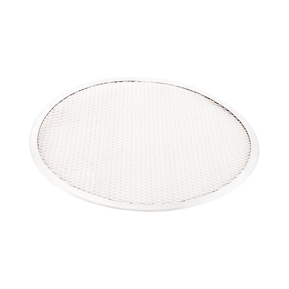 Restaurantware Met Lux 12 Inch Pizza Screen 1 Heavy-Duty Mesh Screen - Reinforced Rim Evenly Bake Pizzas Flatbreads or Pastries Aluminum Screen Pizza Pan For Homes or Restaurants Durable