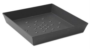 lloydpans kitchenware usa made hard anodized 12 inch by 12 by 2 inch perforated deep dish pizza pan