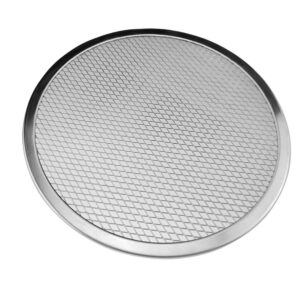 baost durable pizza screen aluminum pizza pan thicken non-stick net round pizza mesh pan baking tray mesh crispy baking mats oven baking tray net cookware plate pan 7 inch