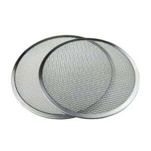 Baost Durable Pizza Screen Aluminum Pizza Pan Thicken Non-stick Net Round Pizza Mesh Pan Baking Tray Mesh Crispy Baking Mats Oven Baking Tray Net Cookware Plate Pan 7 Inch