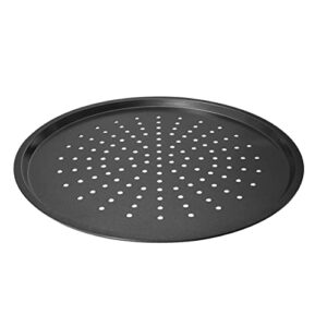 Baker's Secret Pizza Pan for Oven, 14.5" Nonstick Carbon Steel Pizza Crisper Baking Pan, Nonstick Food-Grade Coating For Easy Release Oven Baking