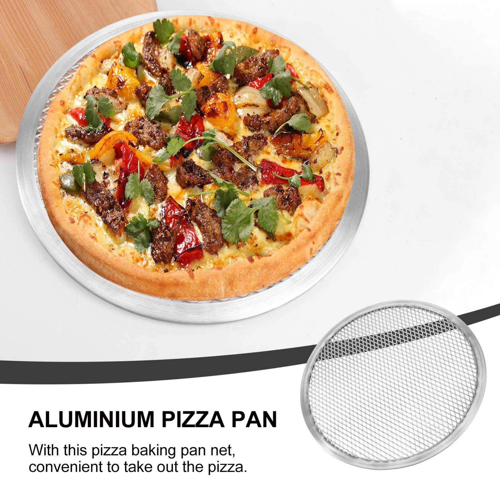 UPKOCH Pizza Tray 16 Inch Pizza Pan Pizza Pan Net Aluminium Alloy Mesh Pizza Screen Baking Tray Pizza Making Net Pizza Pan Bakeware Pizza Tools Oven Baking Tray Net Pizza Tray 16 Inch Pizza Pan