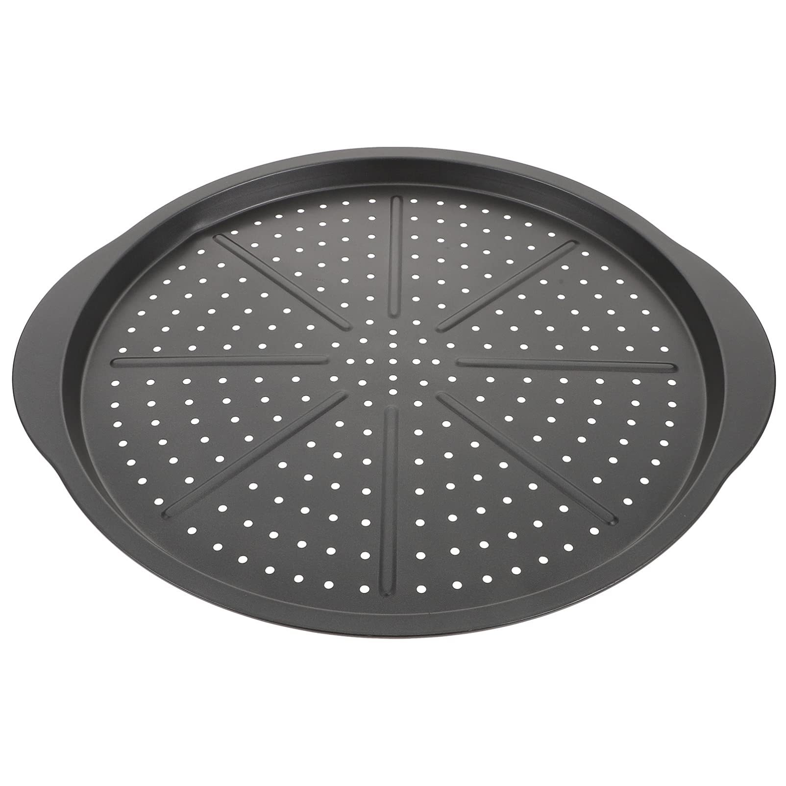 1pc Pizza Plate Pie Pan Small Pizza Pans Round Baking Pizza Tray Non Stick Donut Pan Baking Pan with Holes Bread Pizza Oven Pizza Baking Plate Sandwich With Ears 38c Carbon Steel