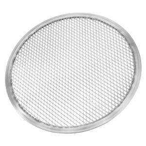 doitool pizza screen 16 inch- non- stick aluminium alloy pizza pan for oven- food grade seamless round pizza mesh pizza tray baking screen for home kitchen restaurant （ silver ）