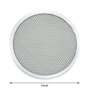 Tiger Chef Pizza Pan and Pizza Screen Set - Includes 9 inch and 12 inch Wide Rim Pizza Pans and Aluminum Pizza Screens for Oven