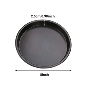 1PC Bakeware Pizza Pan,Stainless Steel Round Pizza Pan Tray Carbon Steel Non-Stick Oven Pizza Plate Pan for Kitchen Bakeware Cooking Tool,8 inch