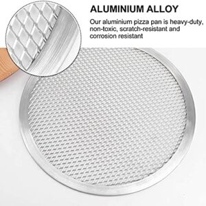 WSHA 1Pcs 6-22 inch Pizza Baking Screen, Aluminum Alloy Seamless Pizza Crisper Tray Non Stick Mesh Baking Tray for Oven, BBQ, Cookware,22inch