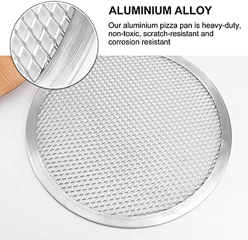 WSHA 1Pcs 6-22 inch Pizza Baking Screen, Aluminum Alloy Seamless Pizza Crisper Tray Non Stick Mesh Baking Tray for Oven, BBQ, Cookware,22inch