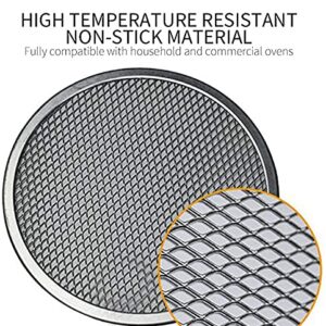 WSHA 1Pcs 6-22 inch Pizza Baking Screen, Aluminum Alloy Seamless Pizza Crisper Tray Non Stick Mesh Baking Tray for Oven, BBQ, Cookware,22inch